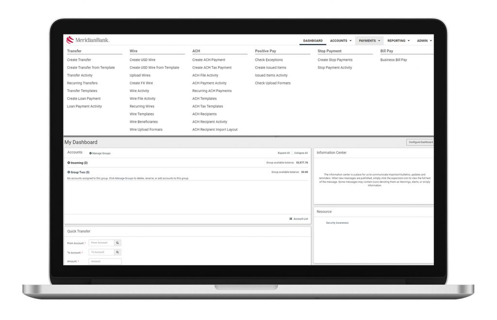 Meridian Treasury Management - Meridian Bank